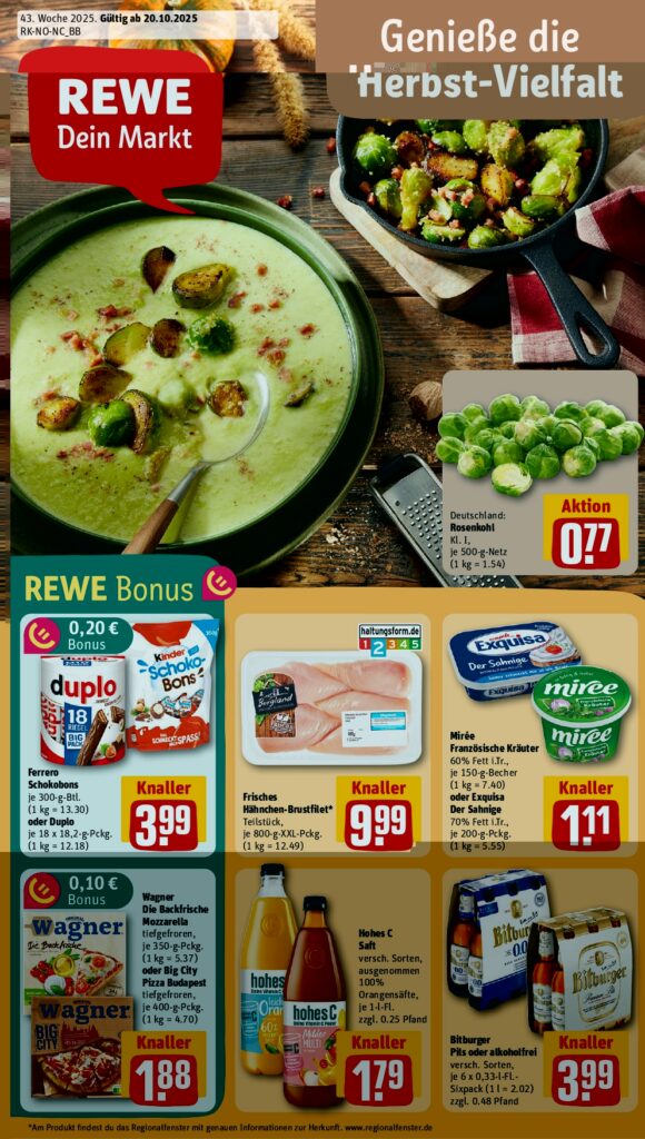 Rewe Prospekt ab Montag 20.10.2025 zum Blättern - ProspekteDE