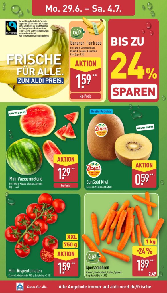 Aldi Nord Prospekt ab Montag 29.6.2026 zum Blättern | Nächste Woche ...